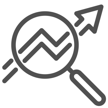 analytics, keyword research, performance tracking vector icon