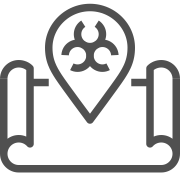 alert, coronavirus, location vector icon