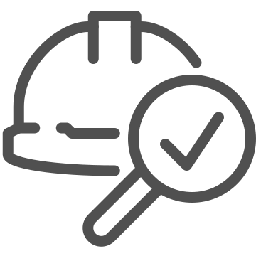 Check, helmet, inspection icon vector icon