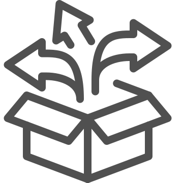 Abstraction, arrows, box icon vector icon