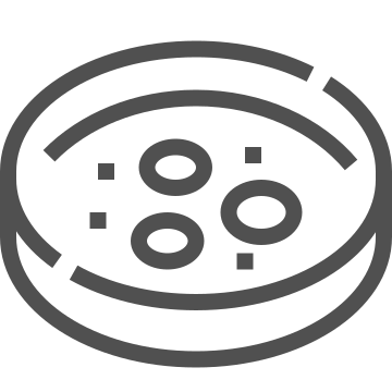 Agar plate, bacteria culture, bacterial growth icon vector icon