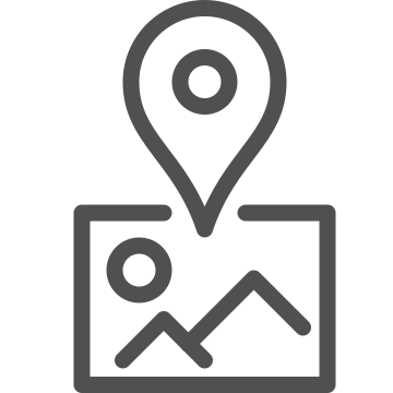 Gallery map, geotagging, image map icon vector icon