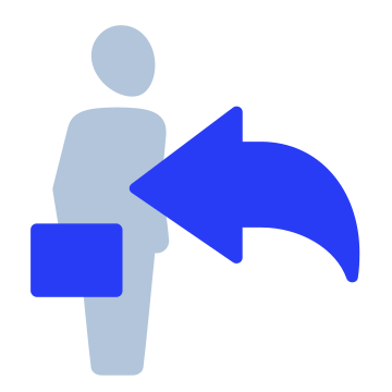 Businessman, assign, arrow icon vector icon